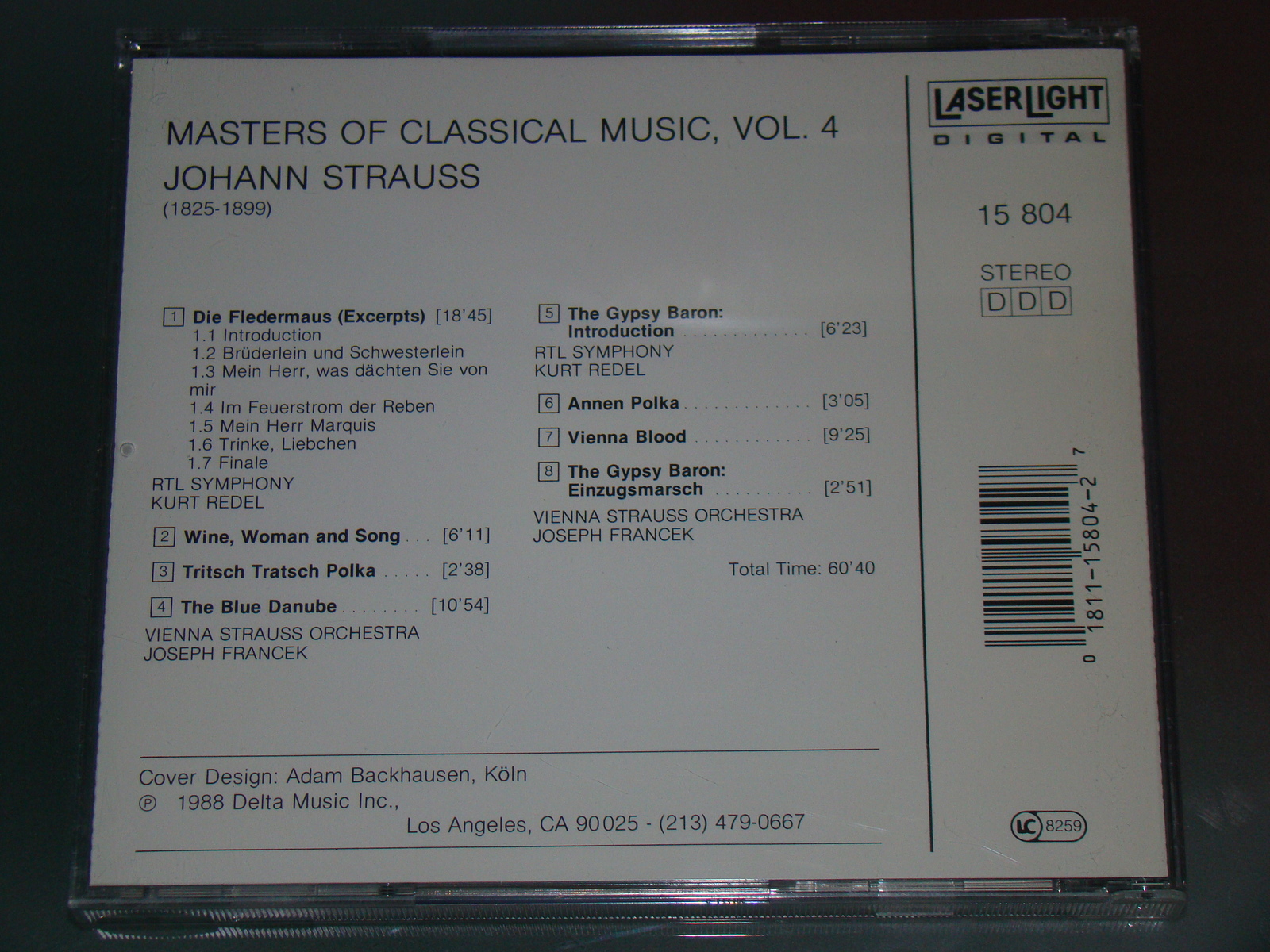 MASTERS OF CLASSICAL MUSIC, VOL.4 - JOHANN STRAUSS - CDs