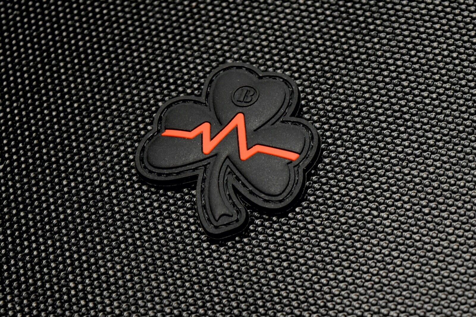 Thin Red EKG Line Clover PVC Uniform Patch EMS EMT MED Morale Lucky ...