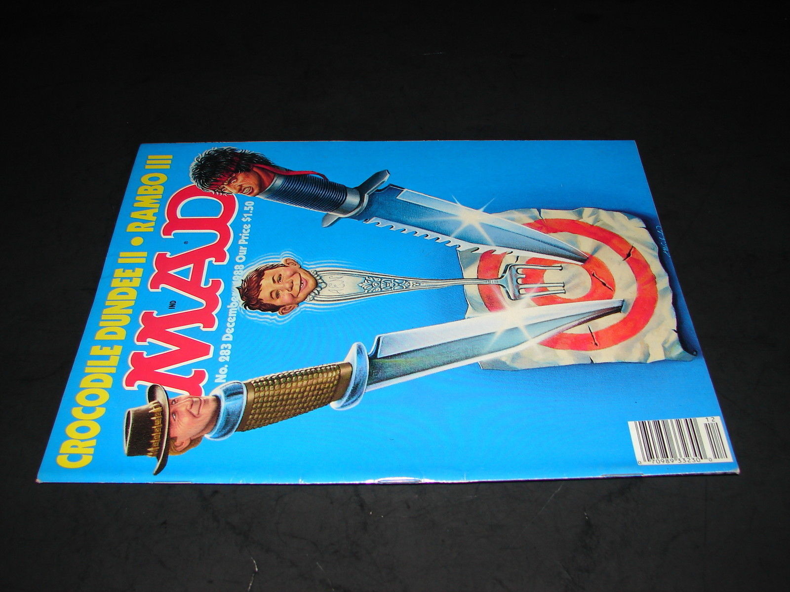 MAD Magazine 283 Dec 1988 VG Crocodile Dundee II Rambo III Knife Target ...
