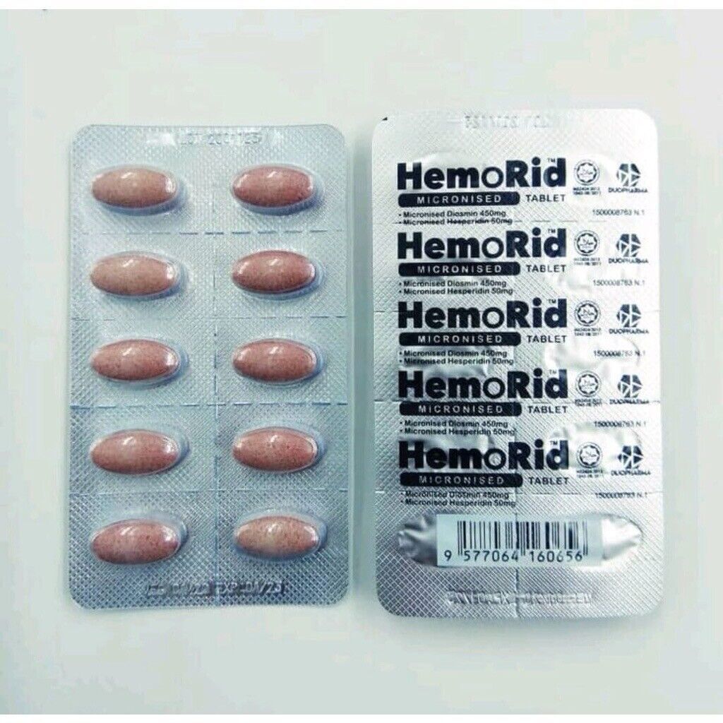 HEMORID Micronized Tablet 100 Tablets Treatment of Hemorrhoids/Piles ...