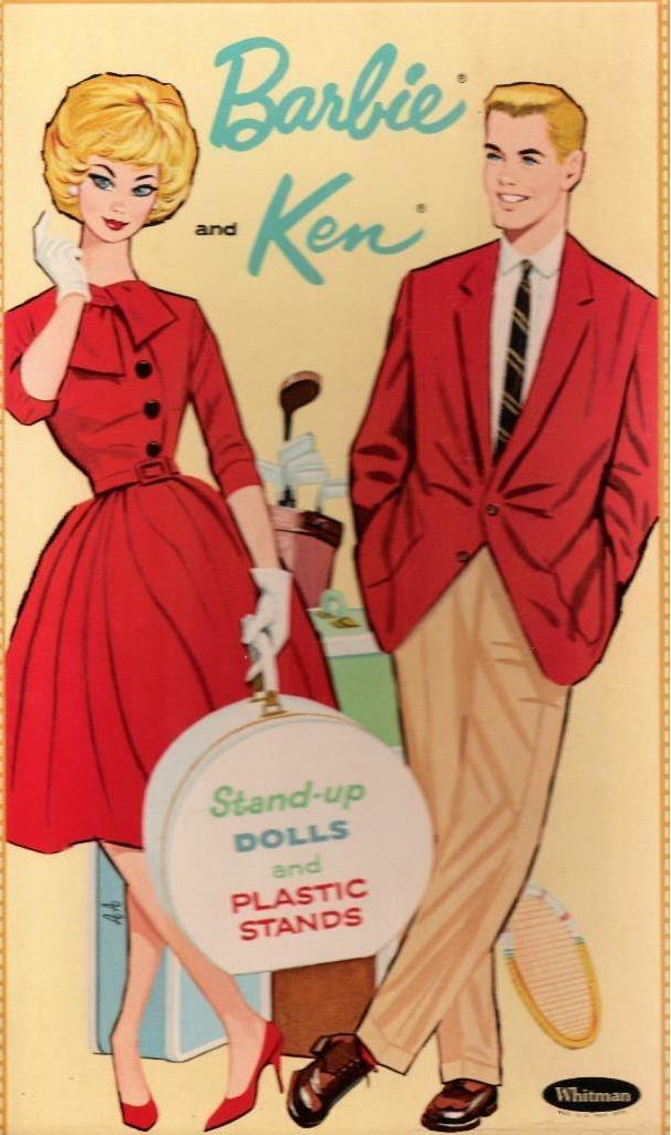 Vintage Uncut 1962 Barbie And Ken Paper Dolls~ 1 Reproduction~large
