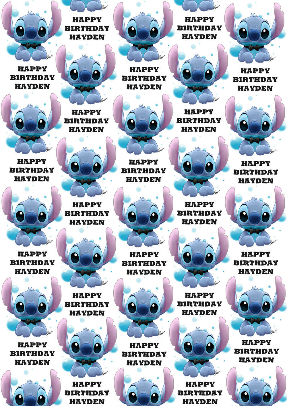 Disney Stitch Personalised Gift Wrap - Lilo and Stitch Wrapping Paper ...