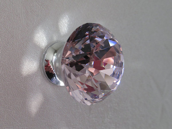 0.8" Small Pink Crystal Knobs Dresser Knob Glass Drawer Pull Knobs Pulls Handles - Cabinet Knobs ...