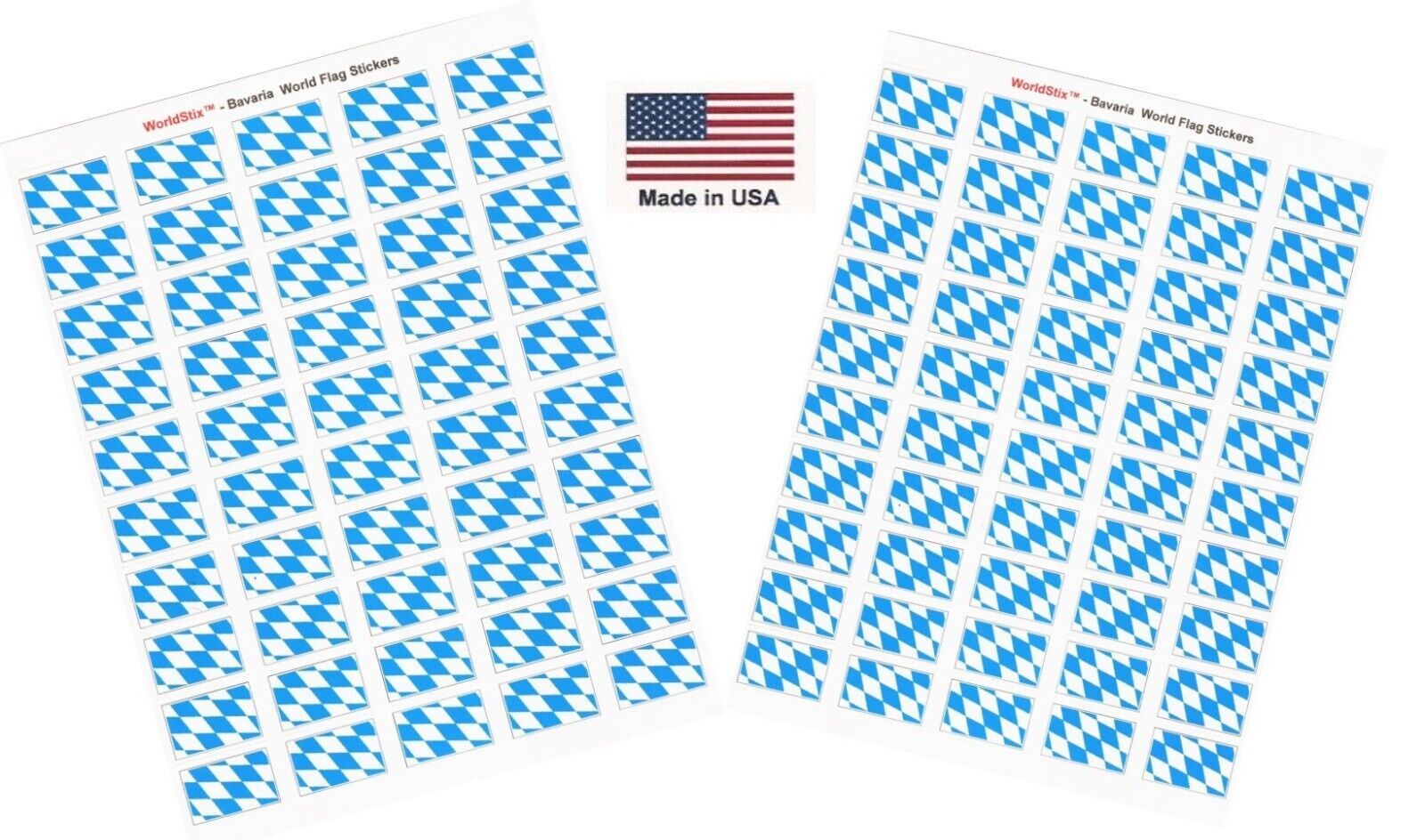 100 Bavaria Flag Stickers; 1.5" x 1" Self Adhesive Flag Scrapbook ...