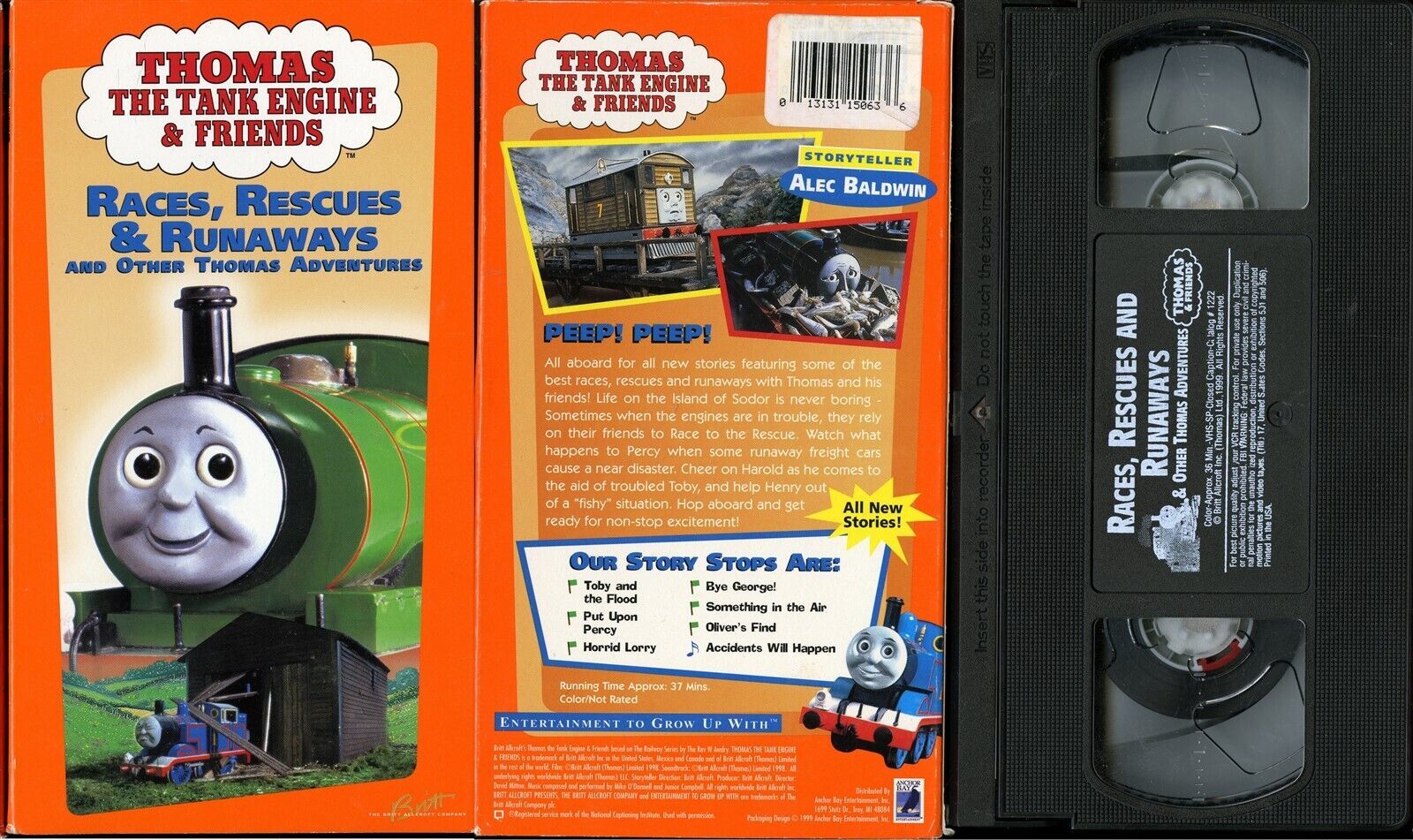 THOMAS AND FRIENDS RACES, RESCUES AND RUNAWAYS VHS TAPE ANCHOR BAY ...