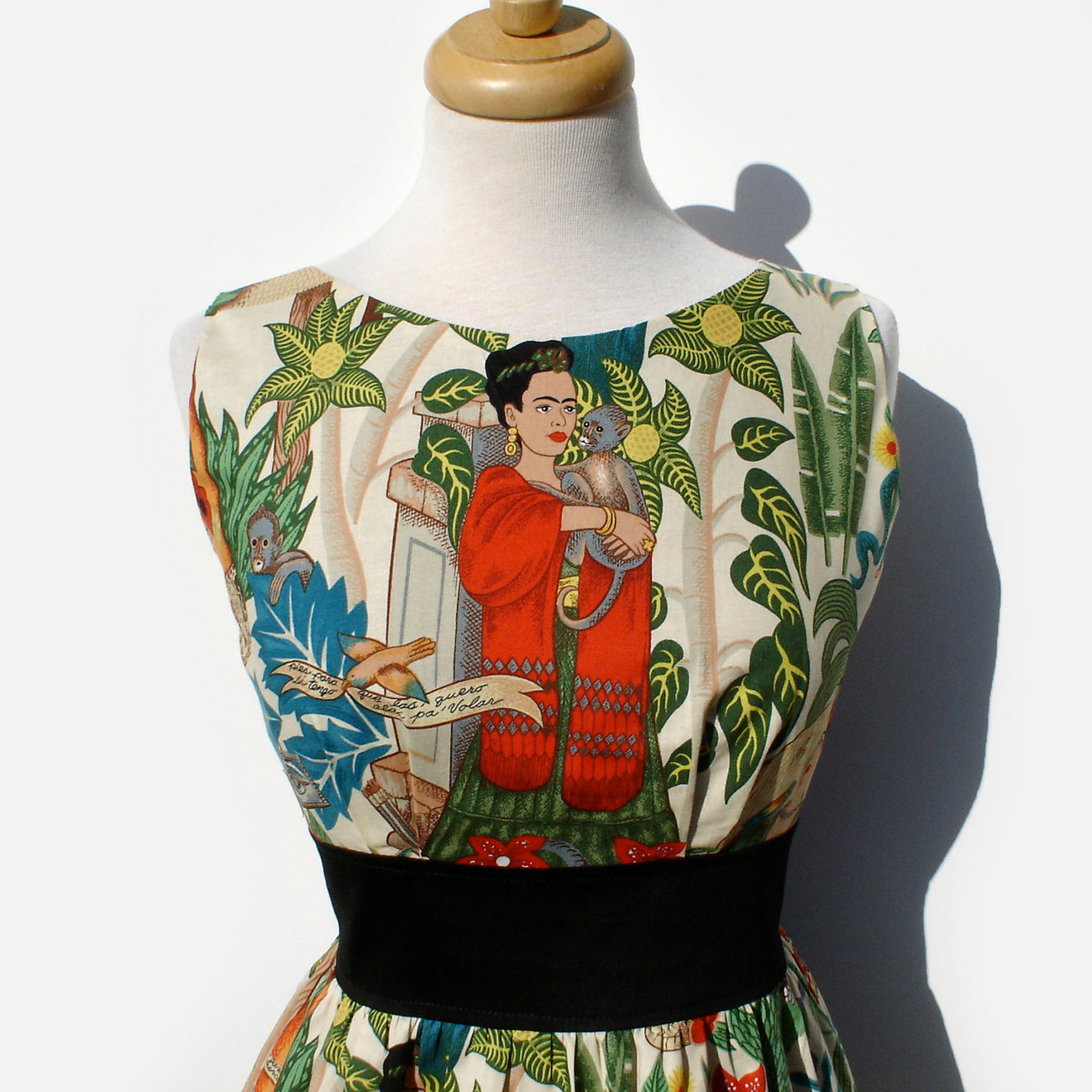 Frida Kahlo Dress/ Vintage Inspired/ 50s Inspired Frida Dress / Mexican ...