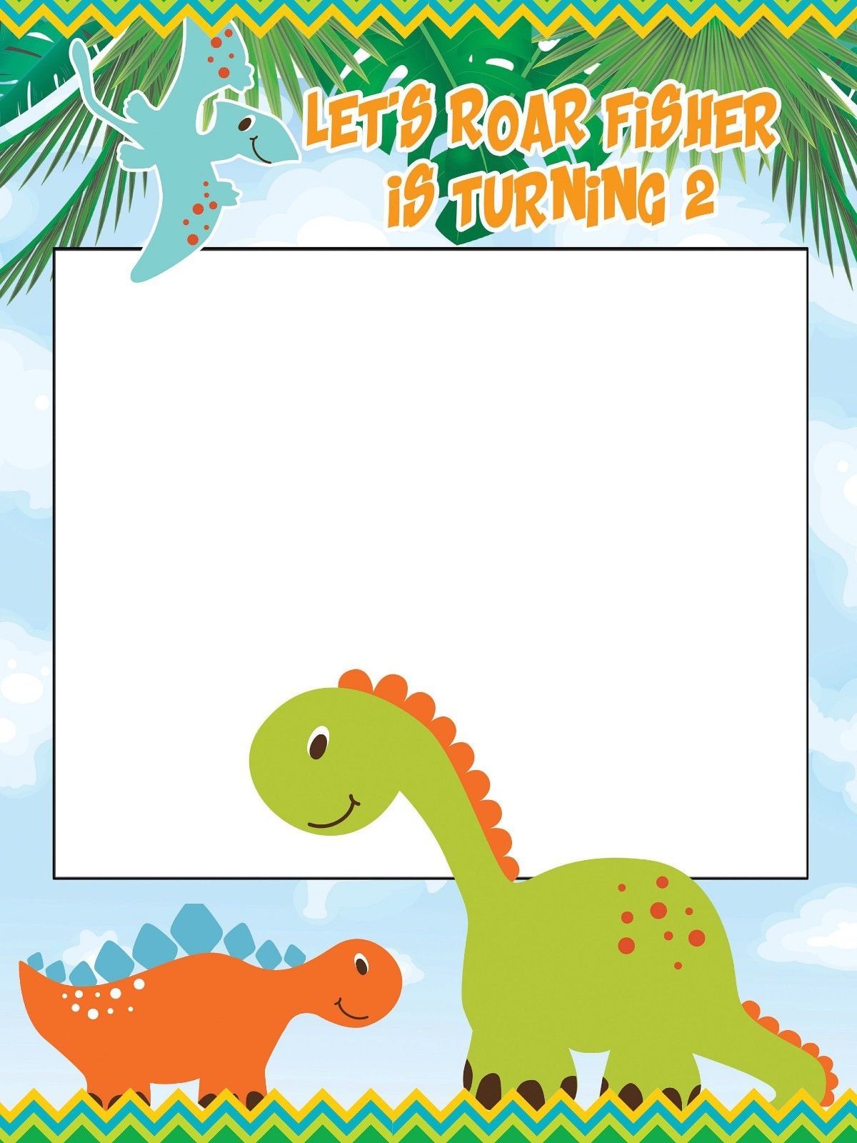 Custom Dinosaurs Roar Photo Booth Frame for Kids Dino Birthday Party ...