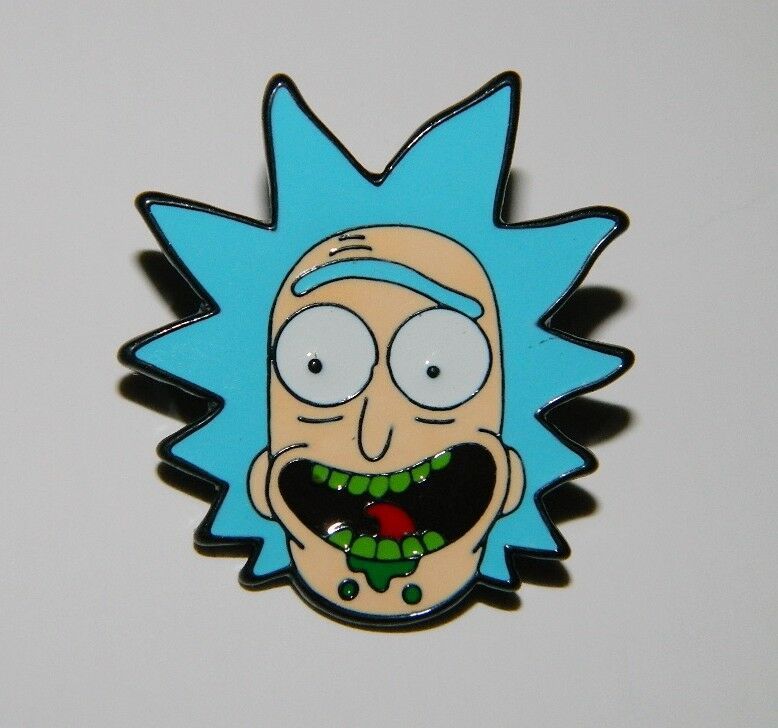 Rick and Morty TV Series Rick's Face Drooling Metal Enamel Pin NEW ...