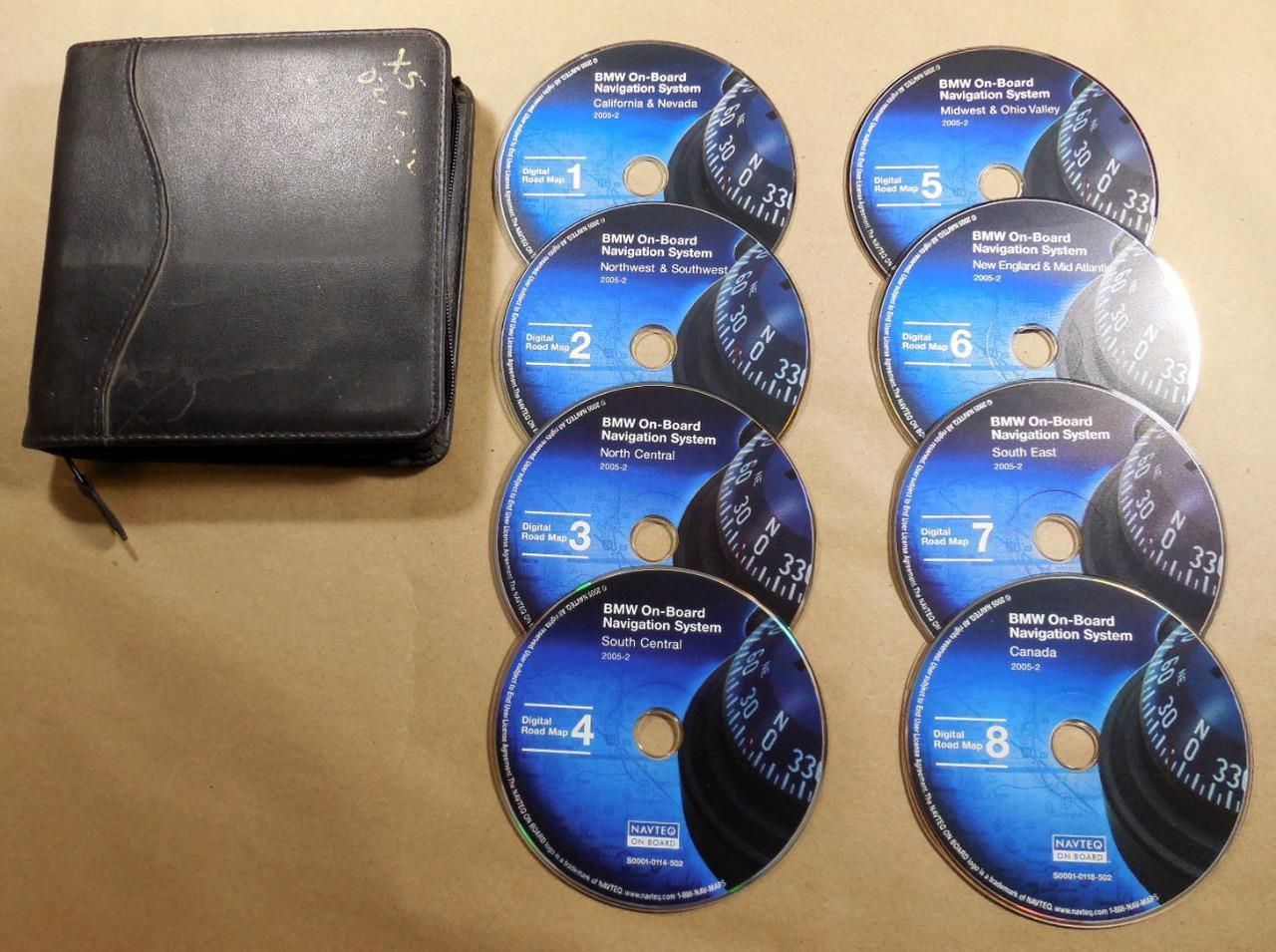 BMW Navigation Disc On-Board Navigation Digital Road Map DISCS 1-8 ...