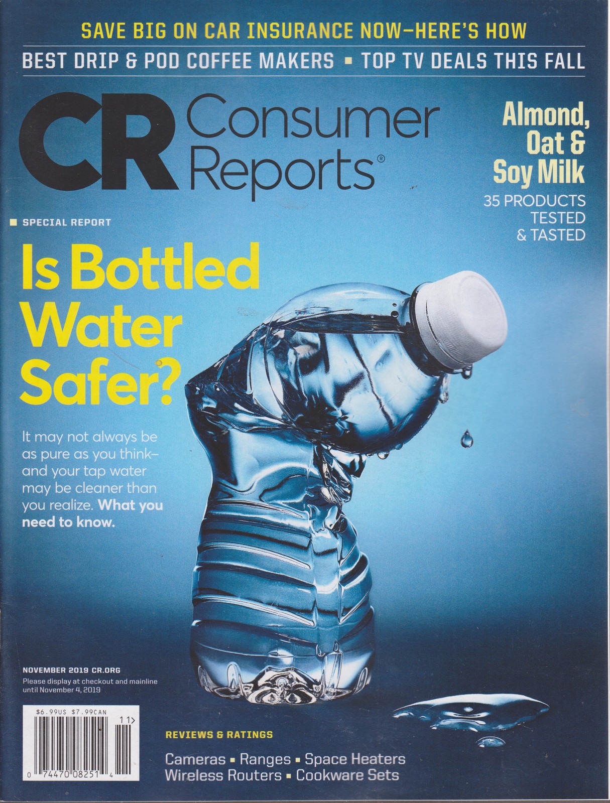 Consumer Reports Is Bottled Water Safer? Magazine November 2019 ...