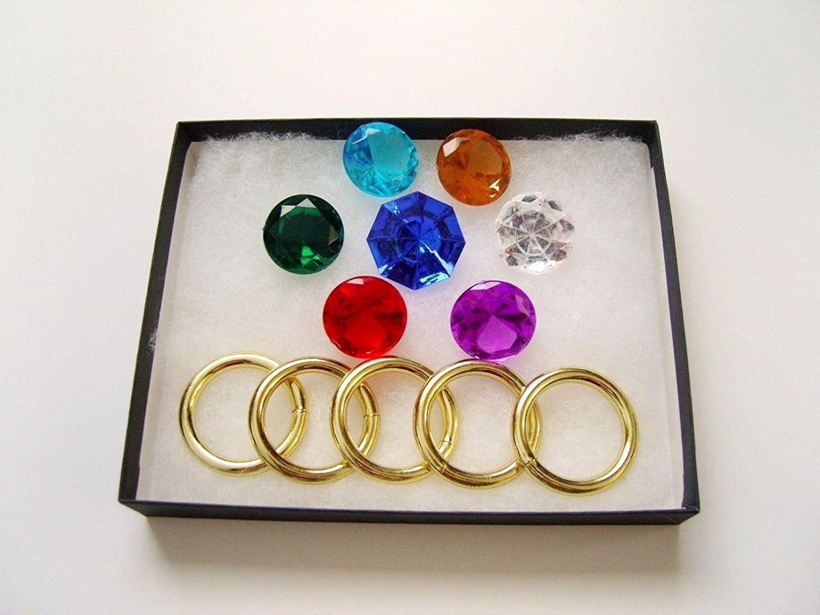 7 Chaos Emeralds & 5 Power Rings - Sonic the Hedgehog Series - In a ...