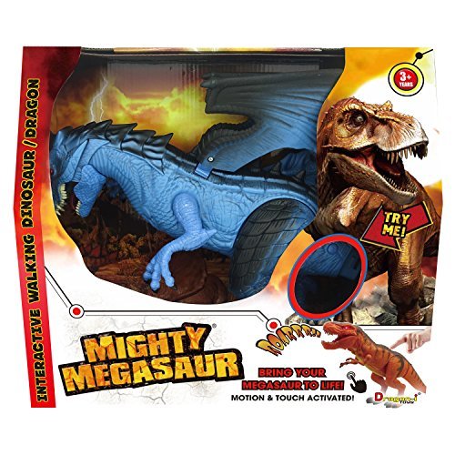 Mighty Megasaur Walking and Roaring Interactive Dragon Toy - Motion and ...