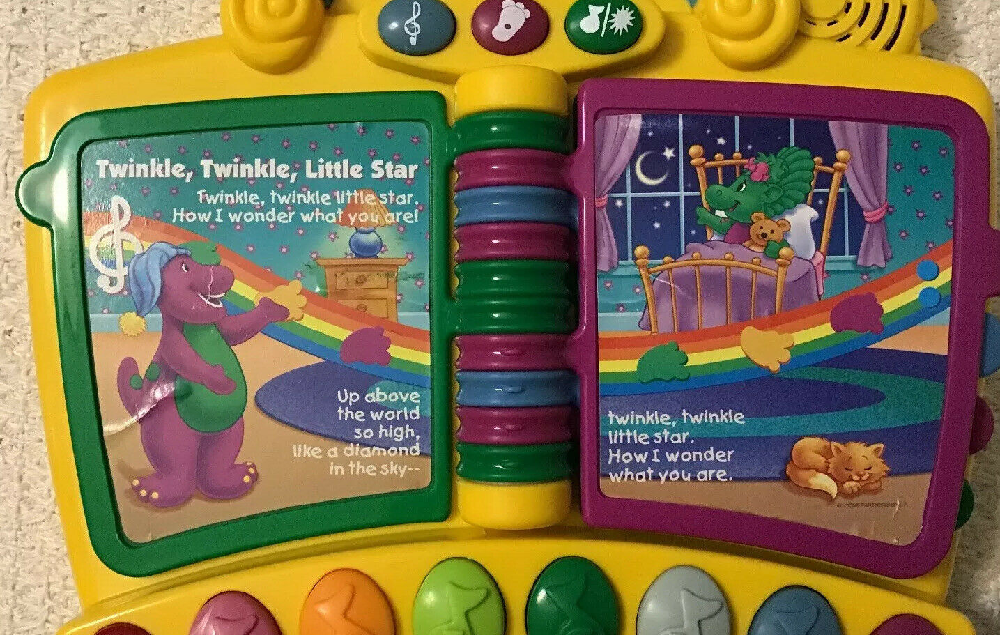 Barney Musical NURSERY RHYMES PIANO BOOK - Mattel - TV & Movie ...