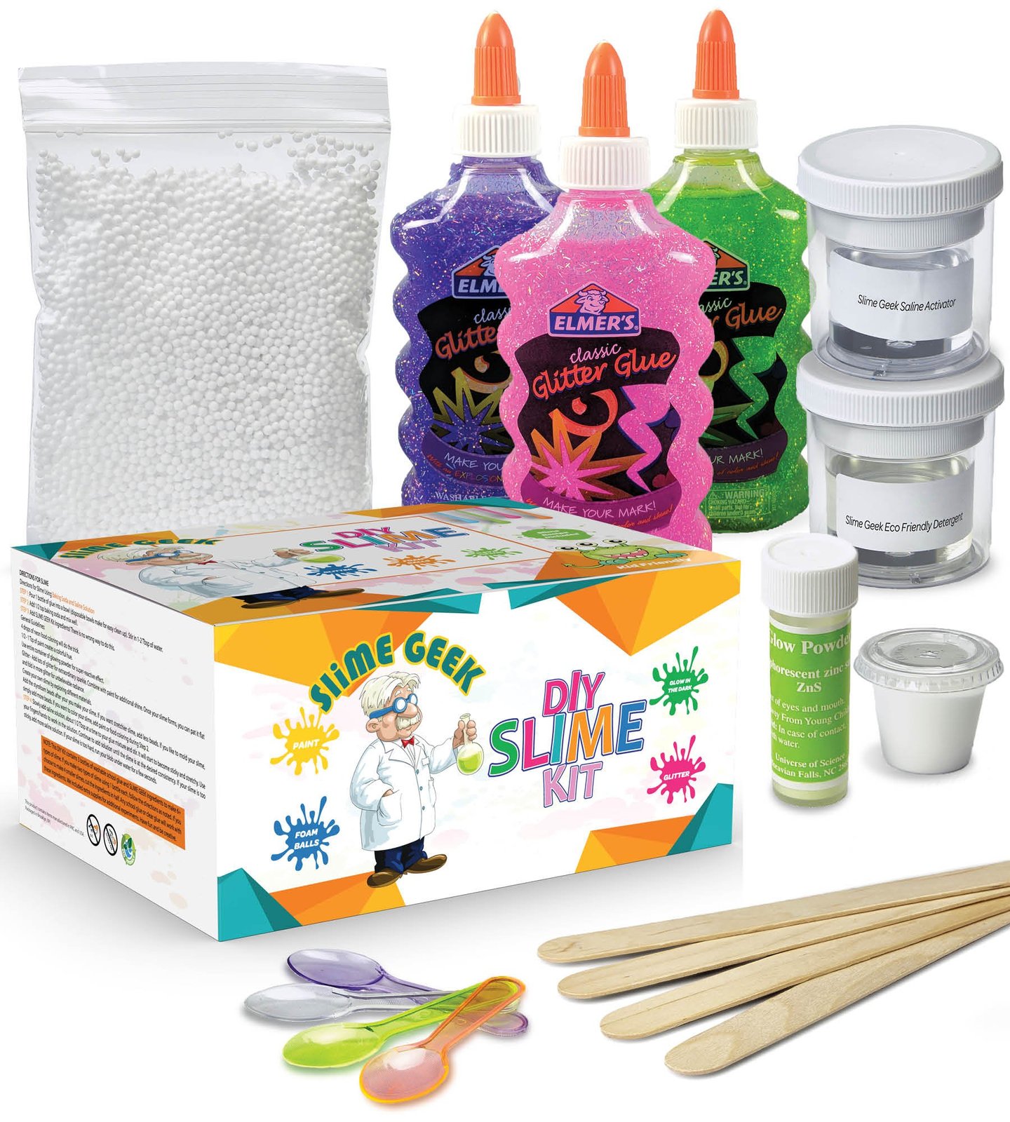 Slime Geek DIY Ultimate Slime Kit -How to make slime , Make Glow-In-The ...