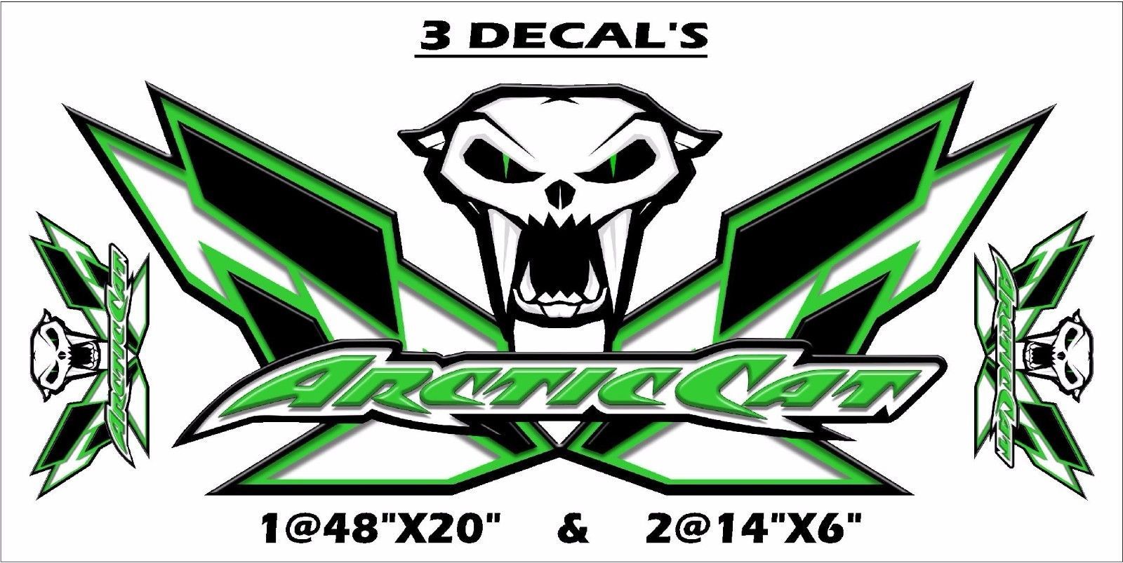 Arctic Cat Skull Decal Kit - Graphics Decals