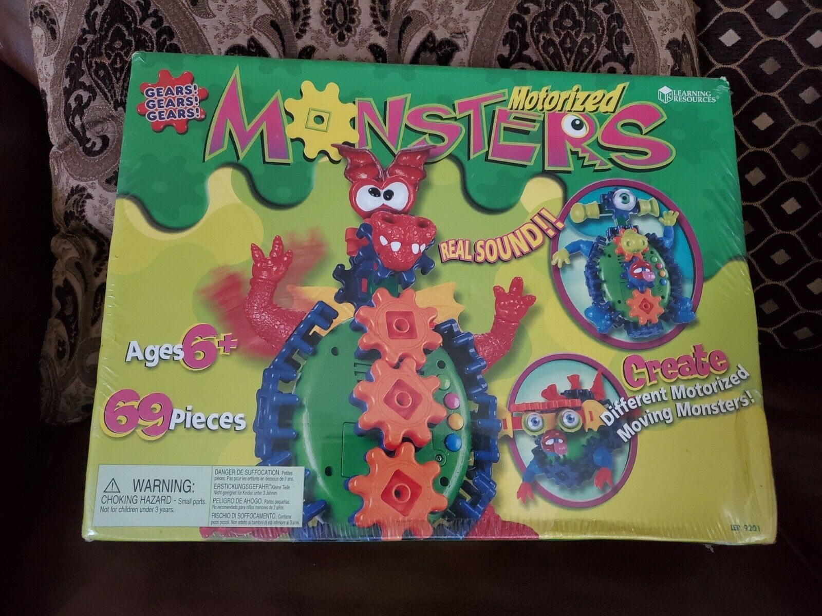 Motorized Monsters Buildable Gear Works Rotating & Sounds Monster Toy ...