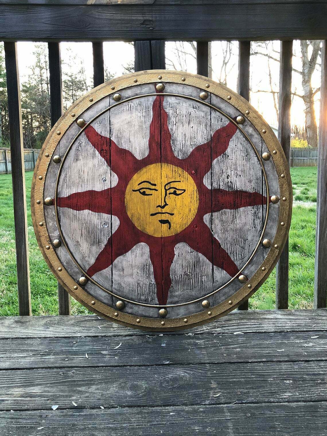 Medieval Sunlight Battleworn Shield Cosplay/Display Knight Viking ...