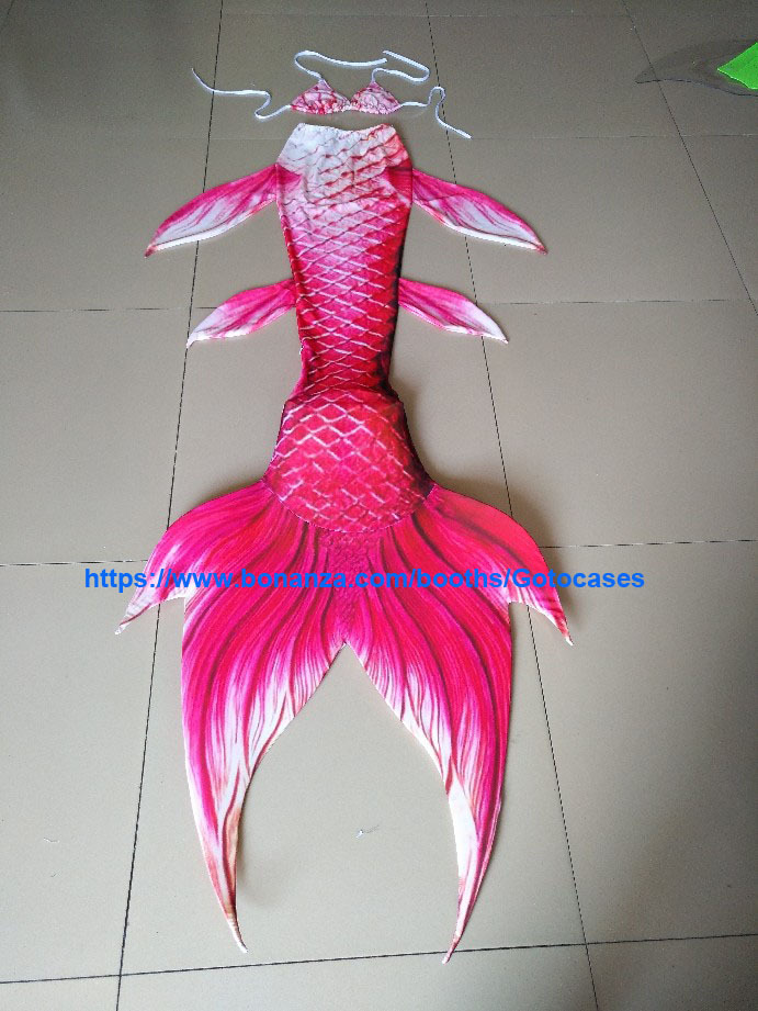 Pink Fairy Swimmable Mermaid Tail with Monofin for Adult Kids, Mermaid ...