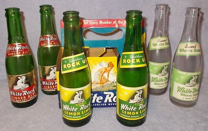 White Rock Soda Pop Mixed Six Pack 7oz Bottles Ginger Ale White Soda ...