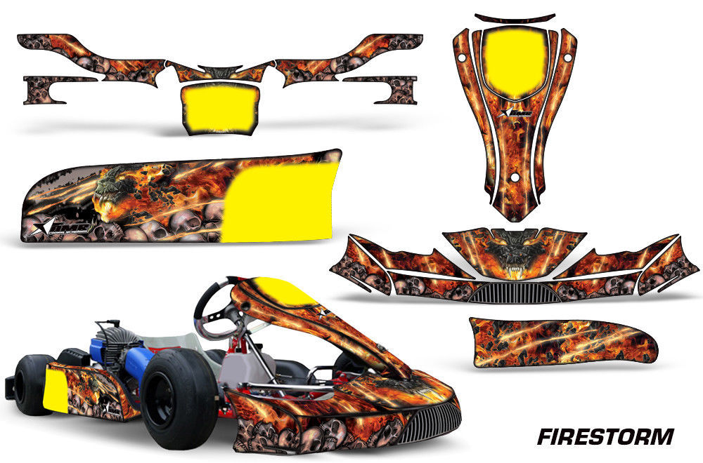 Go Kart Racing Graphics Kit Decal Sticker Wrap For KG FP7 Pods Faring ...