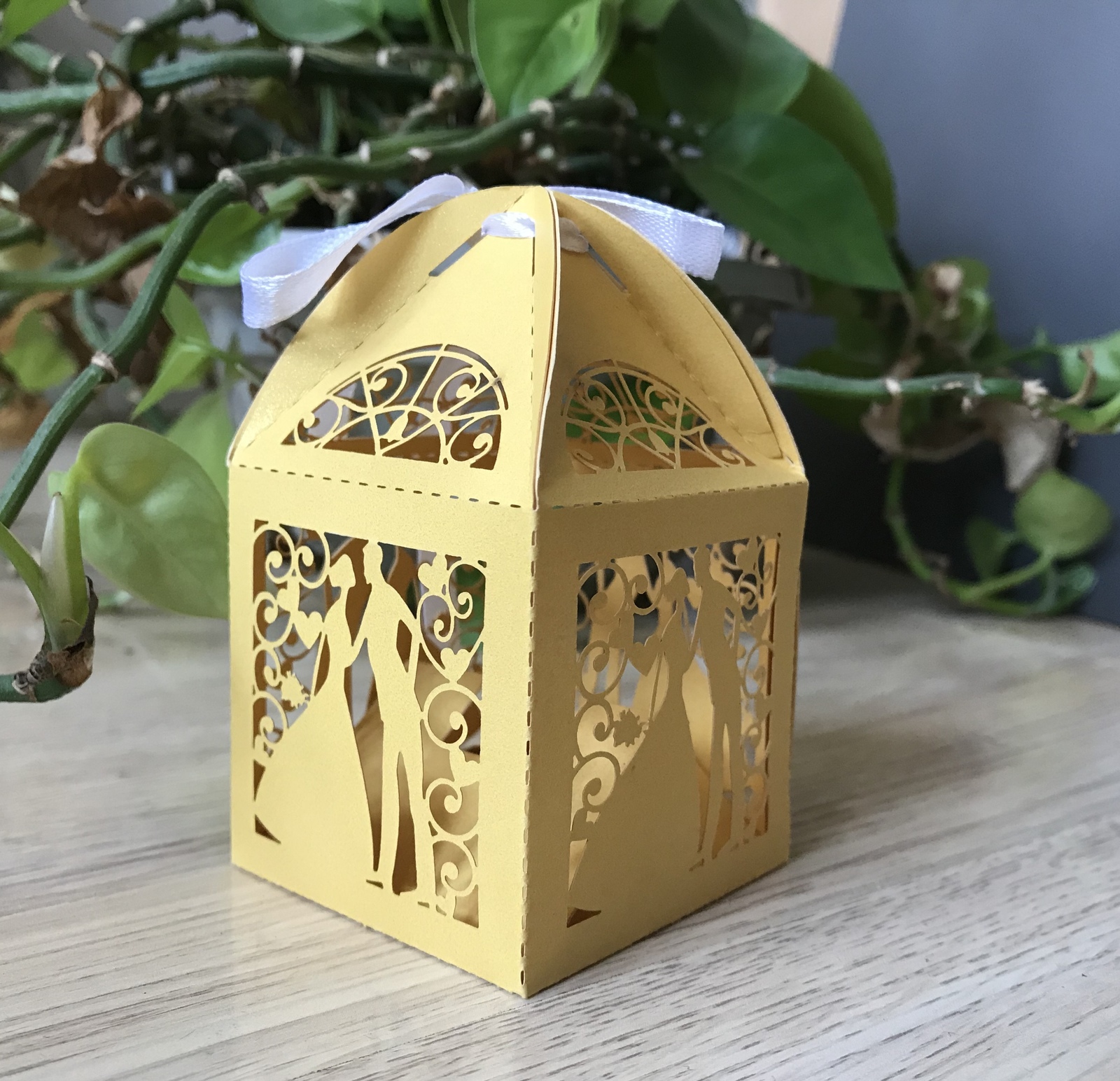 100pcs Pearl Gold Wedding Favor Boxes,Chocolate Boxes,Candy Gift ...