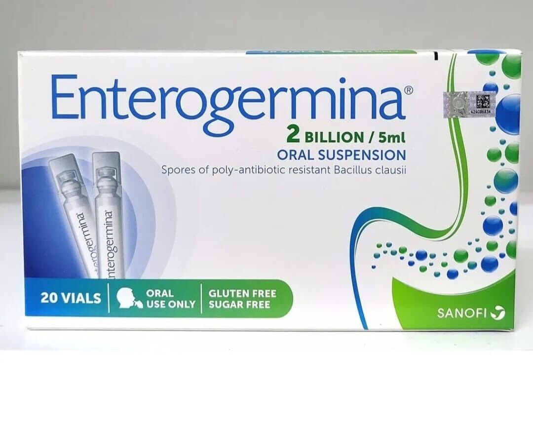 Enterogermina Bacillus Clausii Probiotic 2 Billion CFU/5mL (20 Vials ...