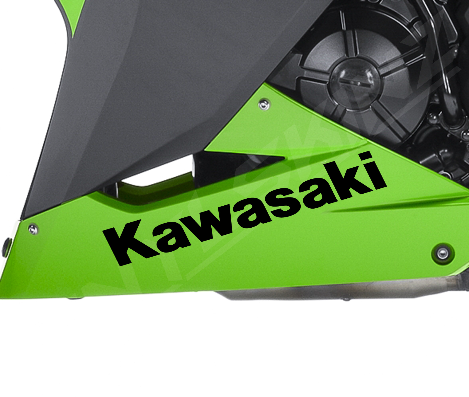 Kawasaki Logo Fairing Decals Kit Stickers Premium Quality 5 Colors ...