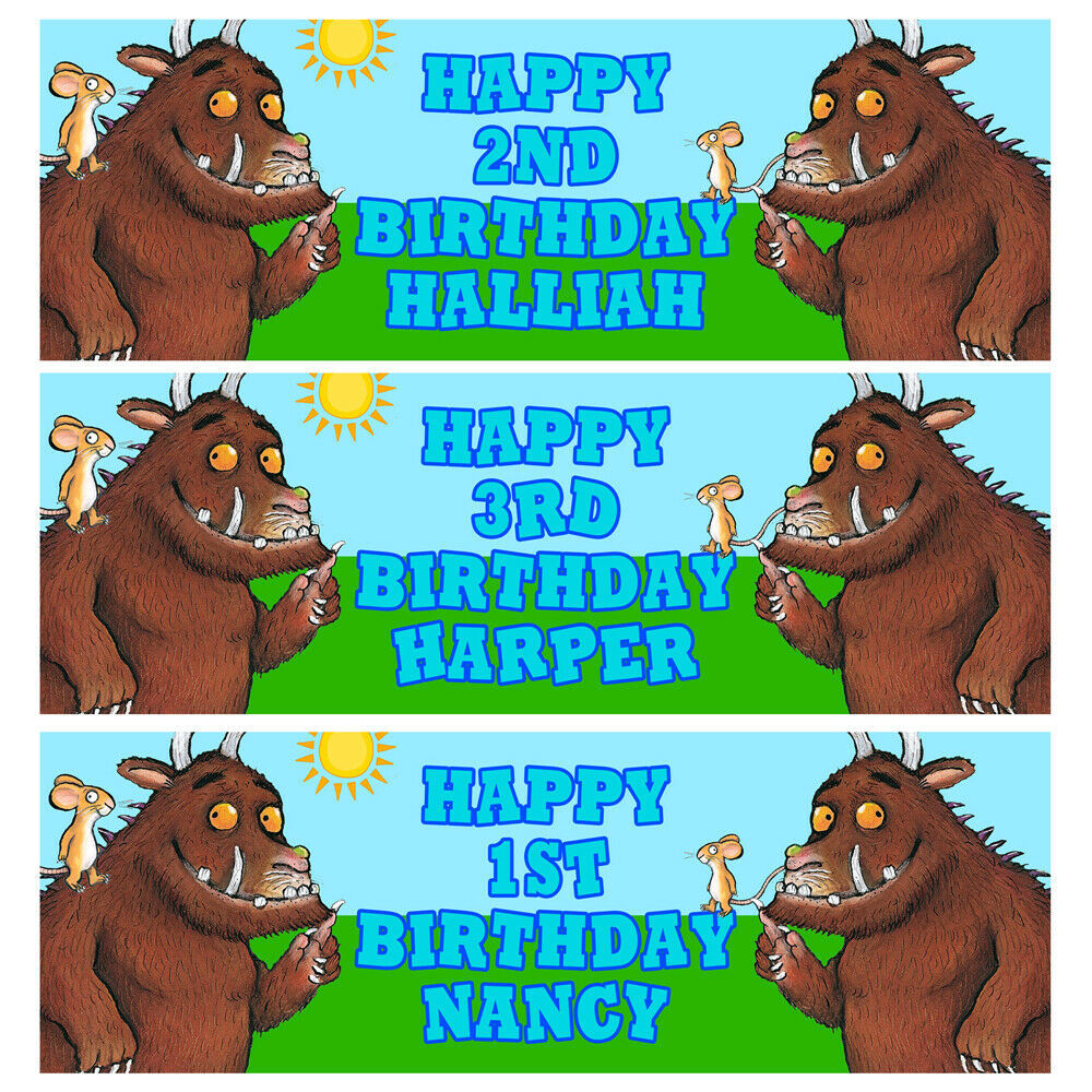 GRUFFALO Personalised Birthday Banner - Gruffalo Birthday Party Banner ...