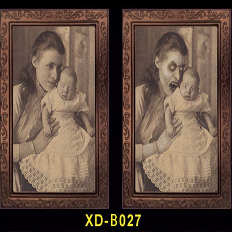 Changeable 3D Ghost Photo Frame Horror Portrait Picture Halloween Party ...