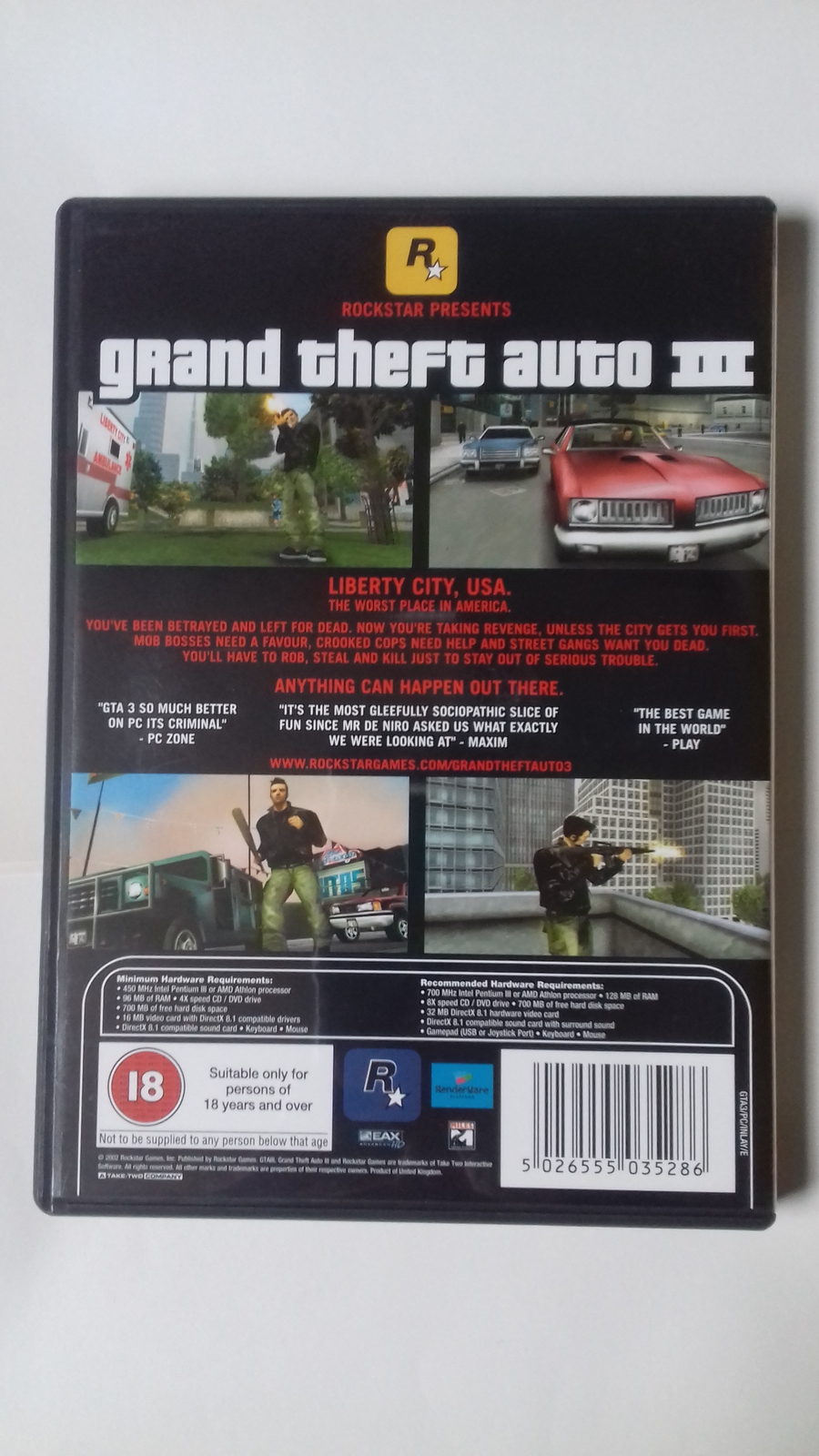 Grand Theft Auto III PC CD-ROM - Video Games