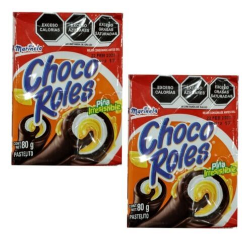 MARINELA CHOCO ROLES PINEAPPLE FILLED CHOCOLATE ROLLS - 4 ROLLS - FREE ...