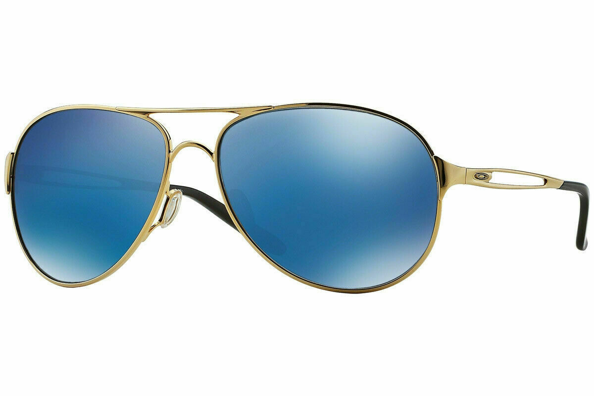 Oakley Caveat Sunglasses Oo4054 16 Polished Gold Frame W Ice Iridium