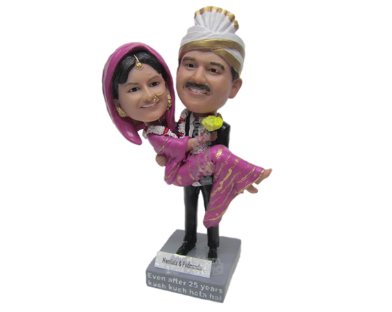 Custom Bobblehead Traditional Wedding Indian Couple In Indian Wedding ...