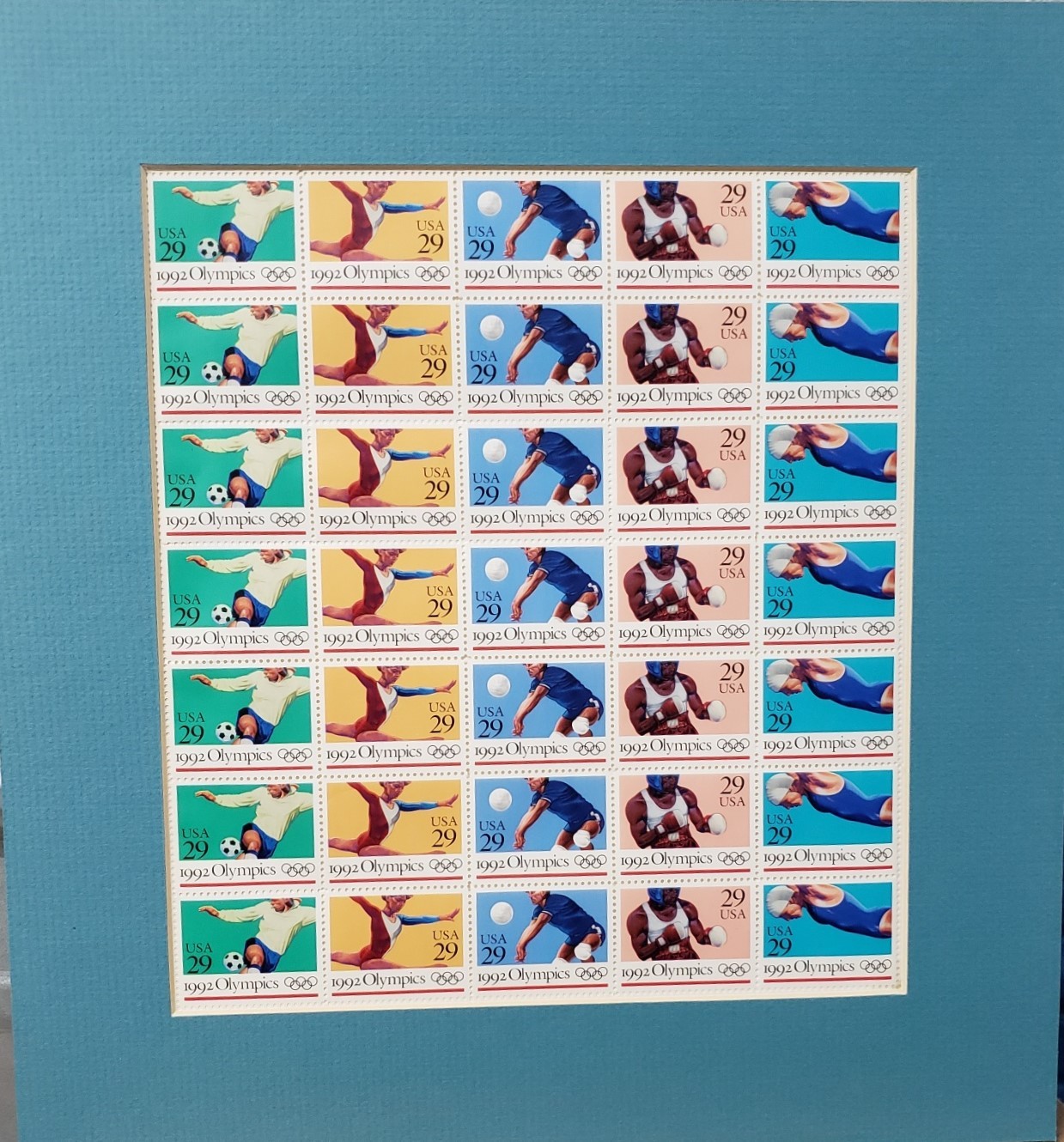 1992 Olympics USA 29-cent Stamp Sheet, MNH - United States