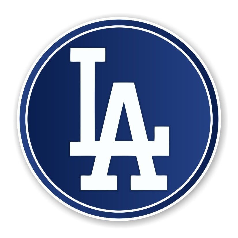 Los Angeles Dodgers Round Decal / Sticker Die cut - Baseball-MLB