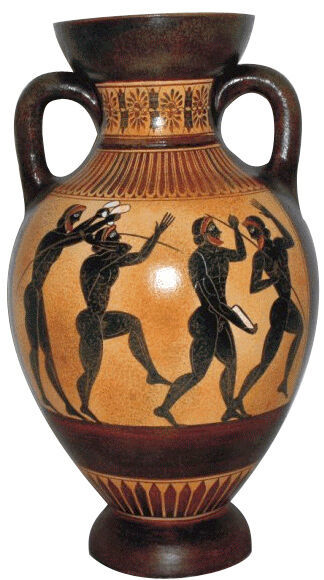 Panathenaic Amphorae Amphora Olympic athletes Vase Ancient Greek ...
