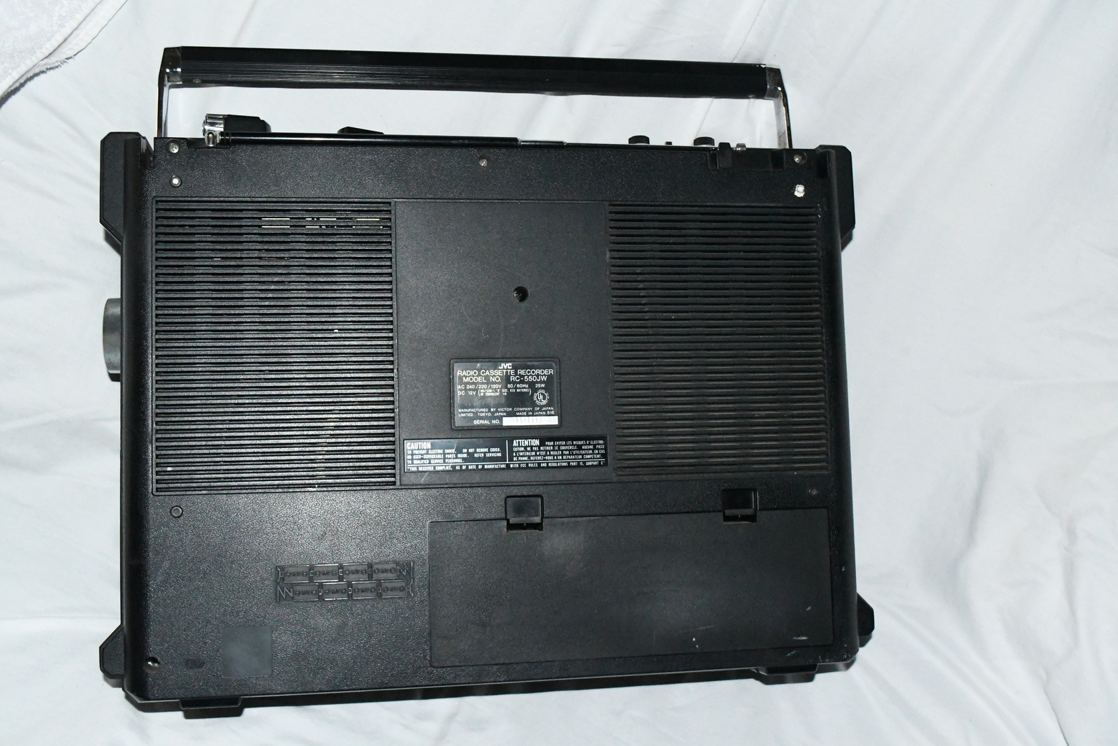 JVC RC-550JW VINTAGE BOOMBOX GHETTO BLASTER RADIO ULTRA RARE Tested 11/ ...