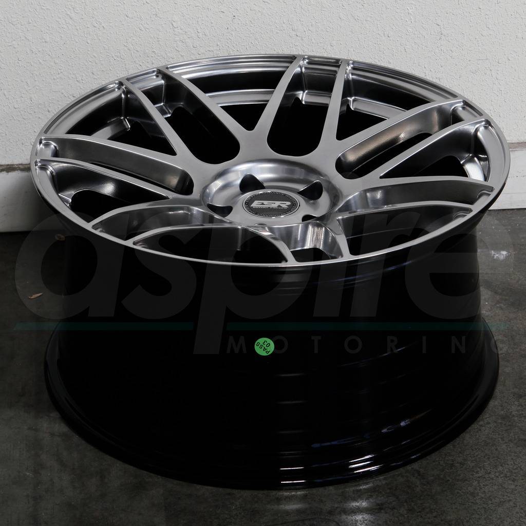 18x10.5 ESR RF01 RF1 5x120 22 Hyper Black Wheels New Set(4) - Wheels