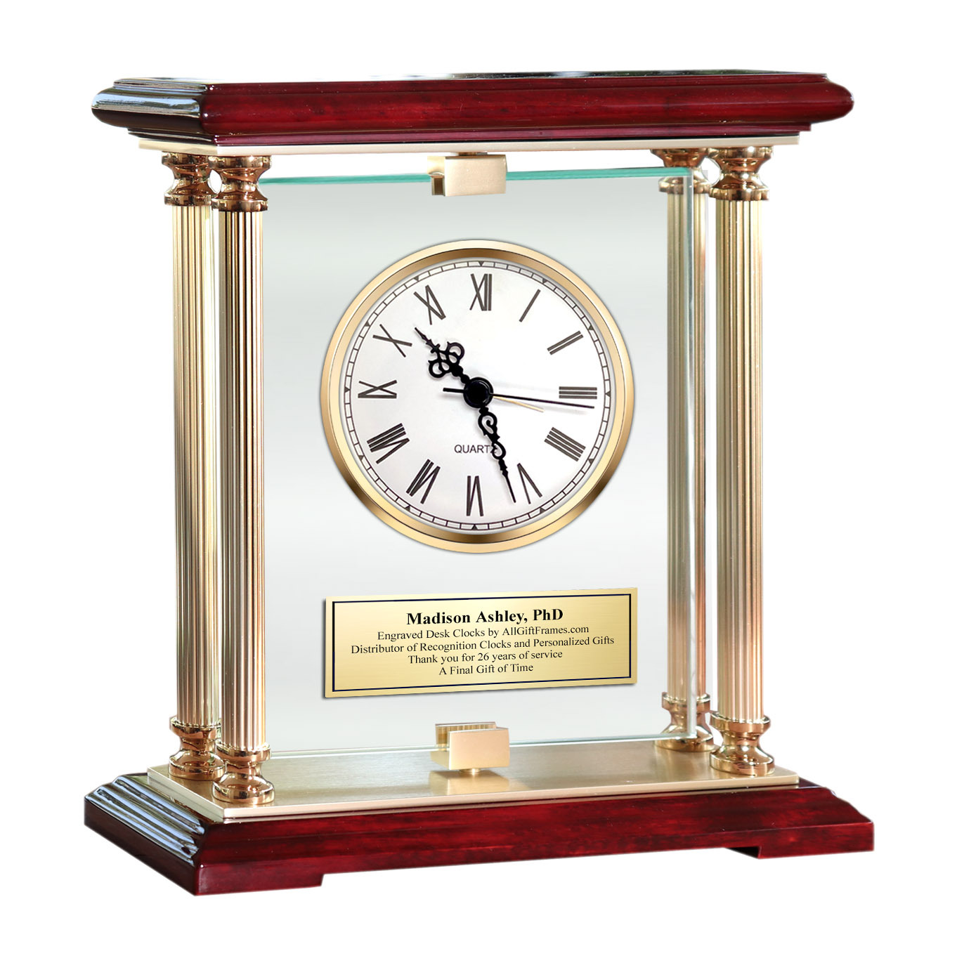 Engraved Clocks Corporate Employee Appreciation Gifts Personalized ...