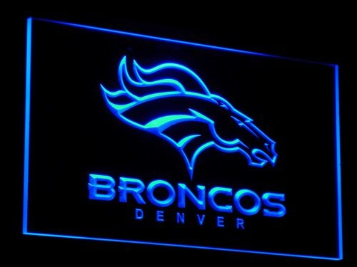 Denver Broncos LED Neon Bar Sign Light NFL Football Man Cave - Neon
