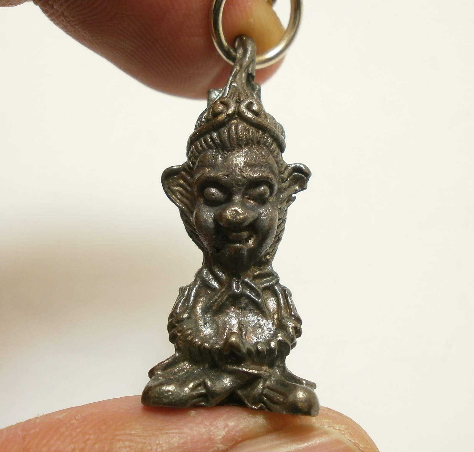 Monkey King Sun Wukong Chinese Tiny brass pendant rope necklace magic ...