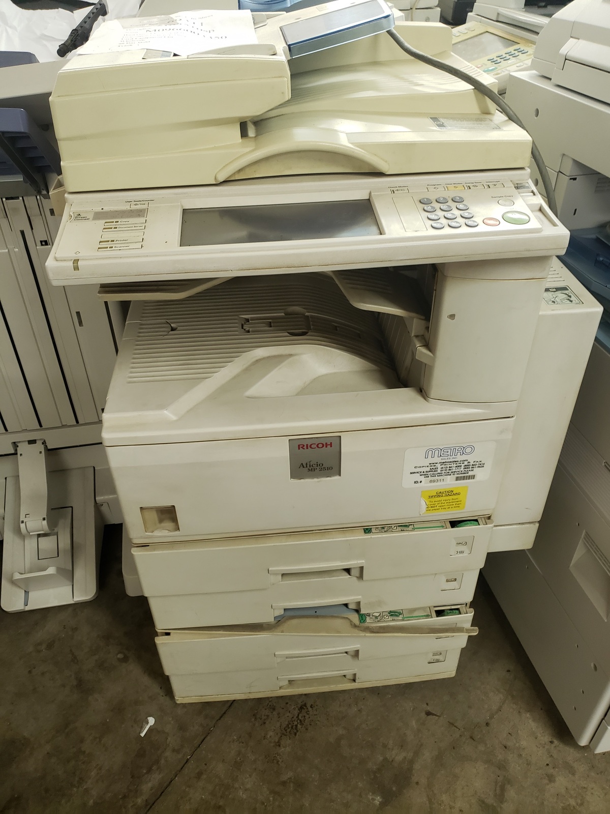 Ricoh Aficio MP 2510 Multifunction Black And White Copier Printer - Copiers