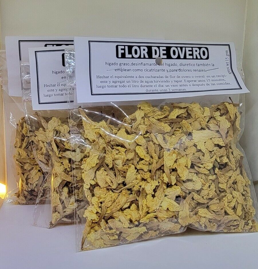 HIGADO GRASO FLOR DE OVERO 3 BAG X 15 GR EA DESINFLAMANTE,CICATRIZANTE ...