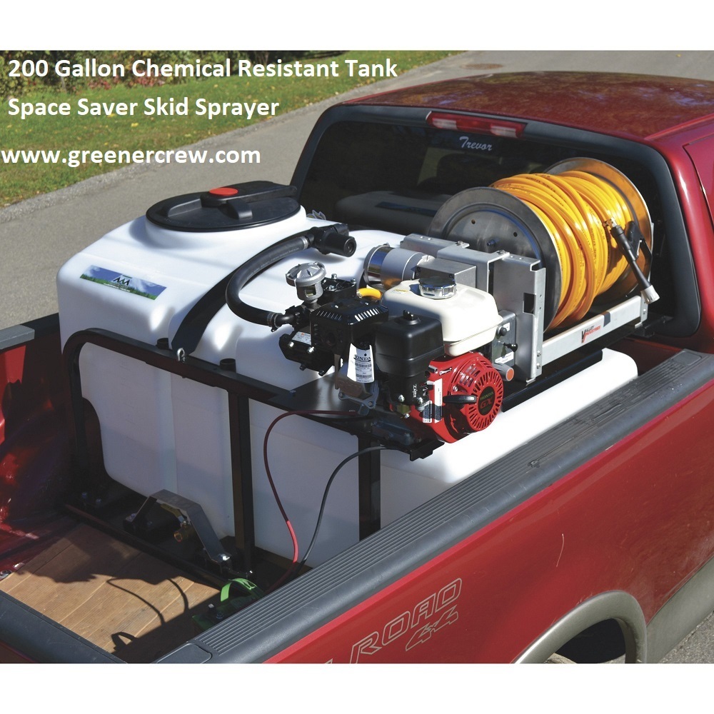 200 Gallon Space Saver Skid Sprayer Chemical Resistant Tank - Sprayers