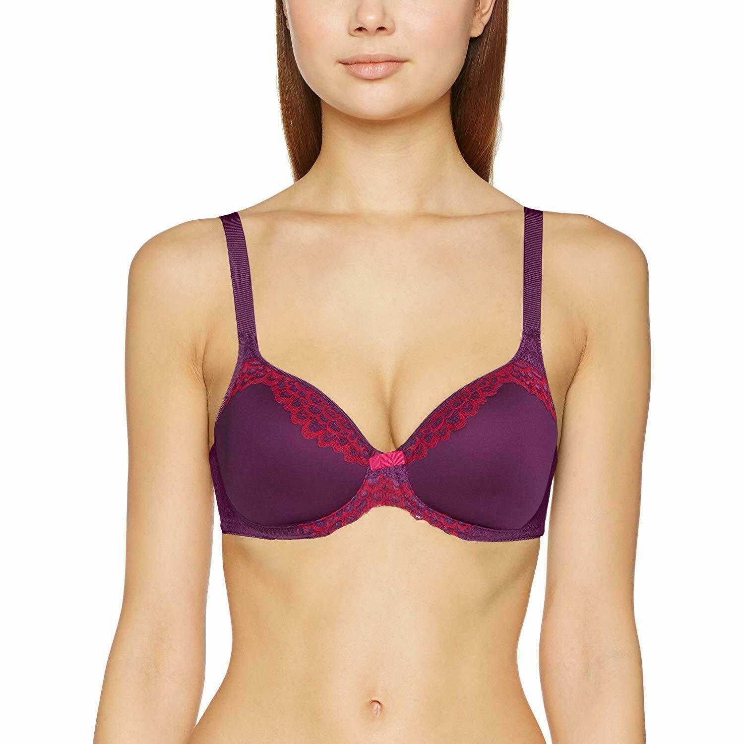 Triumph Plum Purple Beauty Full Darling Coverage Bra Usuk 34d Eu 75d Bras And Bra Sets