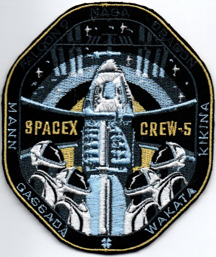 Human Space Flights SpaceX Crew-5 #2 Dragon USA Badge Iron On ...