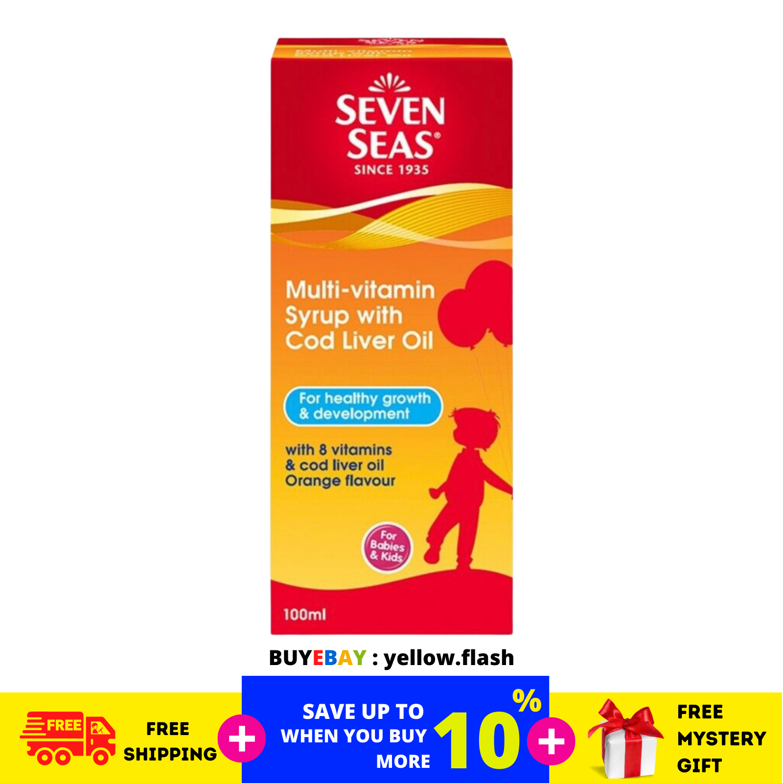 Jarabe Multivitamínico Seven Seas Con Aceite De Hígado De Bacalao Sabor ...