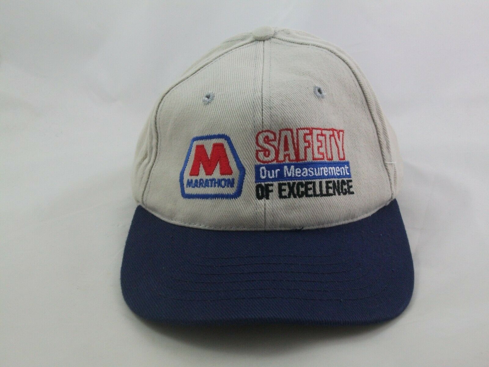 Marathon Petroleum Safety Hat Blue Gray Strapback Baseball Cap Made USA ...