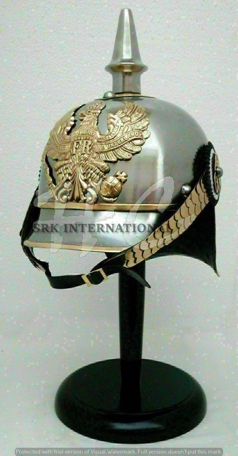German Armor Steel Helmet Medieval Knight Brass German Helmet Halloween ...
