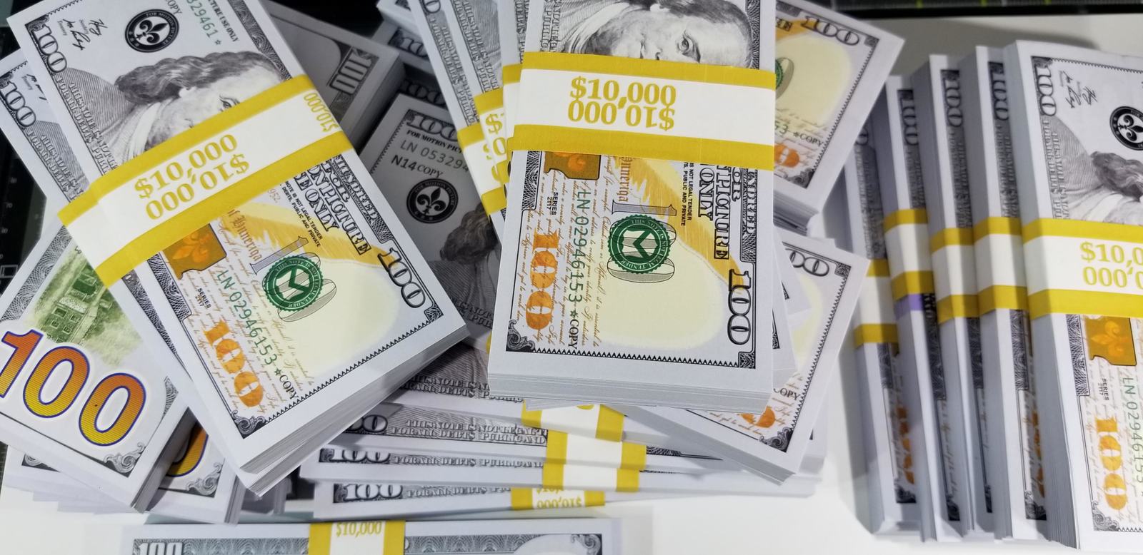 FULL PRINT Realistic Prop Money New Fake 100 Dollar Bills Replica ...